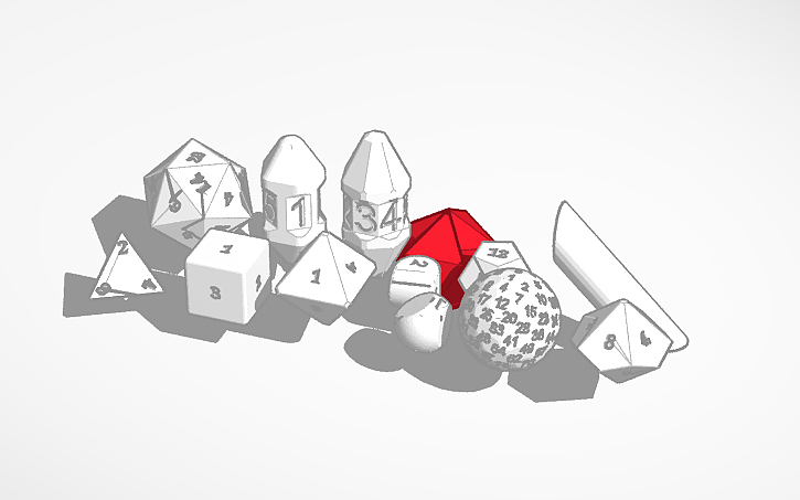 3d Design Ultimate Dnd Dice Set Tinkercad