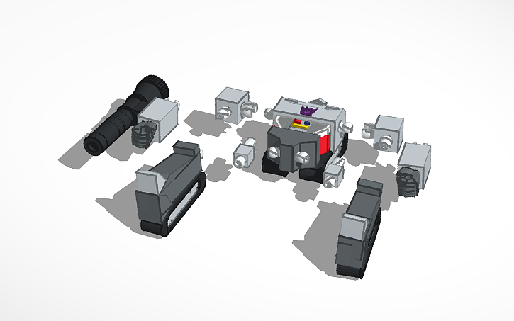 3D design buildable megatron figurine - Tinkercad