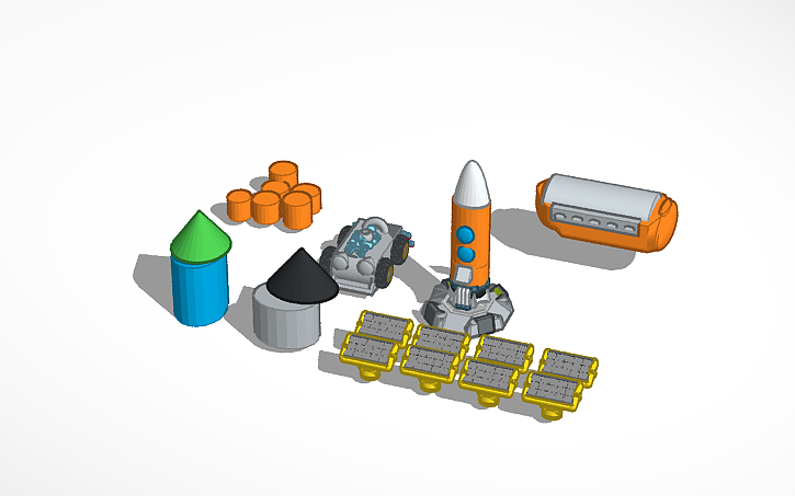 3D design Moon Base - Tinkercad