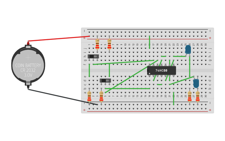 Circuit design Copy of D-Триггер | Tinkercad