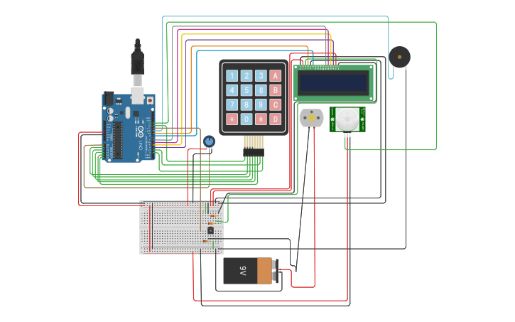Circuit Design Lock Door Tinkercad