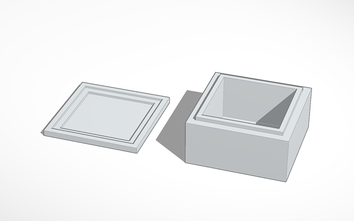 3D design small box with lid - Tinkercad