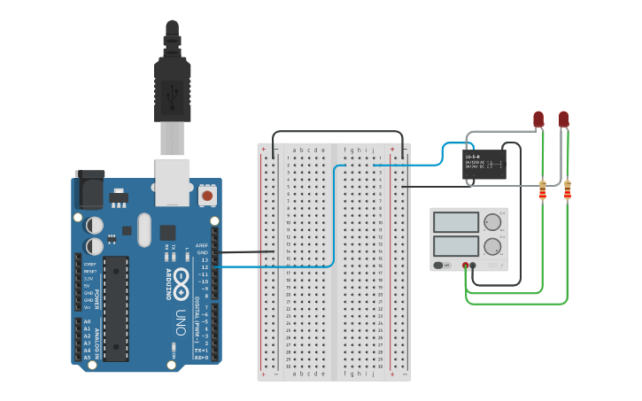 Circuit design Relay - Tinkercad