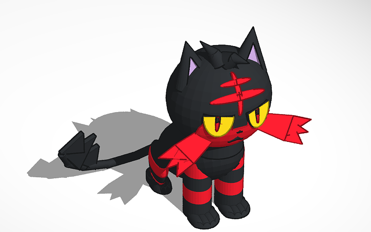 3D design pokemon litten - Tinkercad