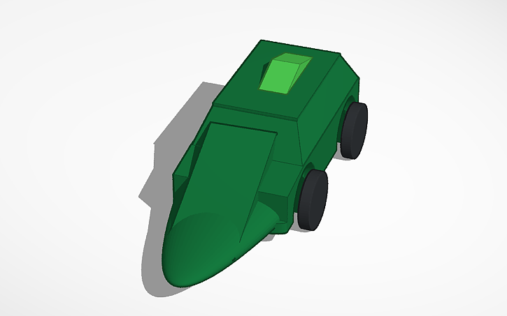 3D design aqashah(kereta roket) - Tinkercad