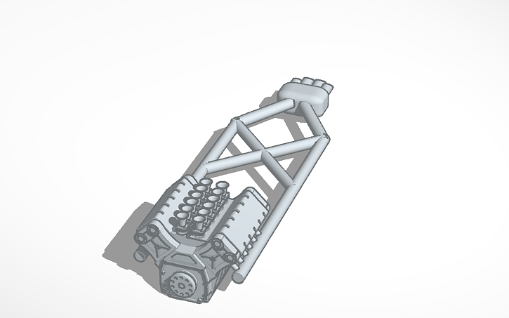 3D design V12 Engine - Tinkercad