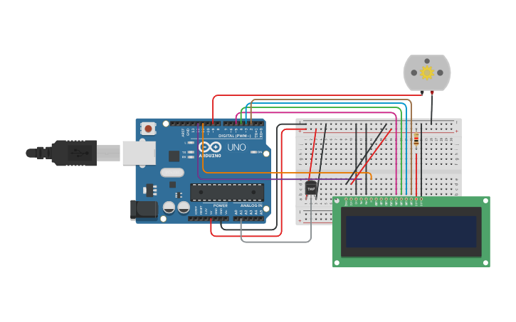 Circuit design fuzzy temp motor logic - Tinkercad Circuit design fuzzy temp motor logic - Tinkercad