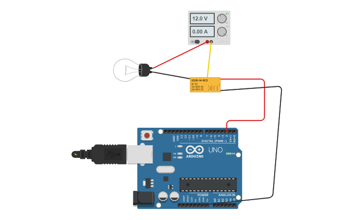 Circuit design Relay1 - Tinkercad