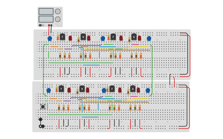 Circuit Design Two Blinks Tinkercad 