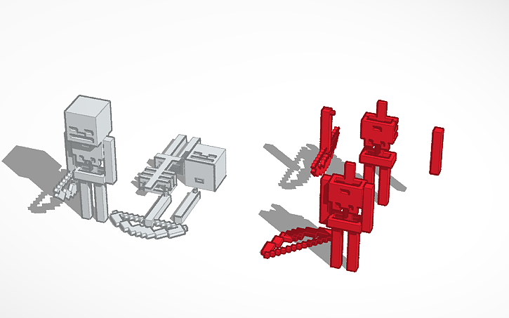 3D design Minecraft_Skeleton - Tinkercad
