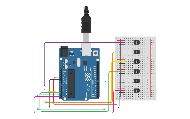 Circuit design Breakout 4a - Tinkercad