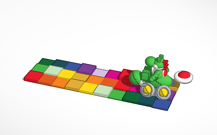 3D design rainbow road | Tinkercad