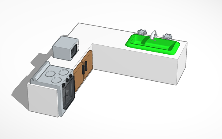 3D design kitchen table - Tinkercad