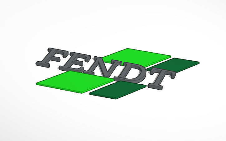 3D design Fendt Logo - Tinkercad