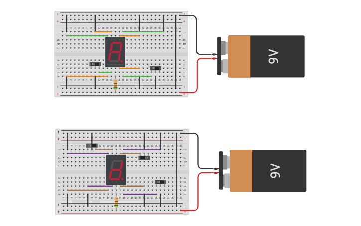 Circuit Design Display 7 Segmentos 2 Tinkercad