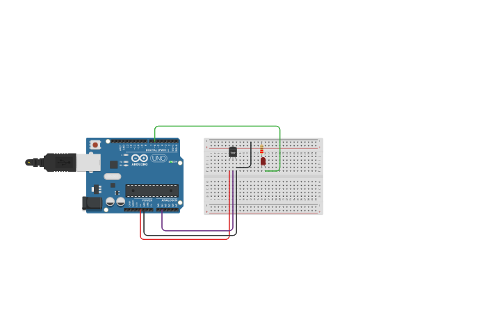 Circuit design Sensor de temperatura | Tinkercad
