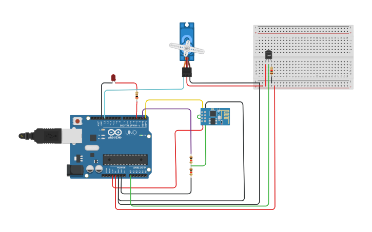 Circuit design esp8266 Arduino | Tinkercad