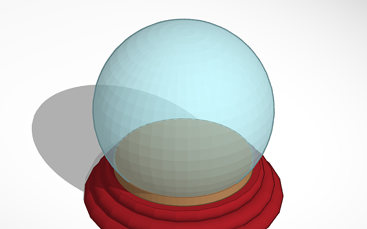 3D design Snow Globe Base - Tinkercad