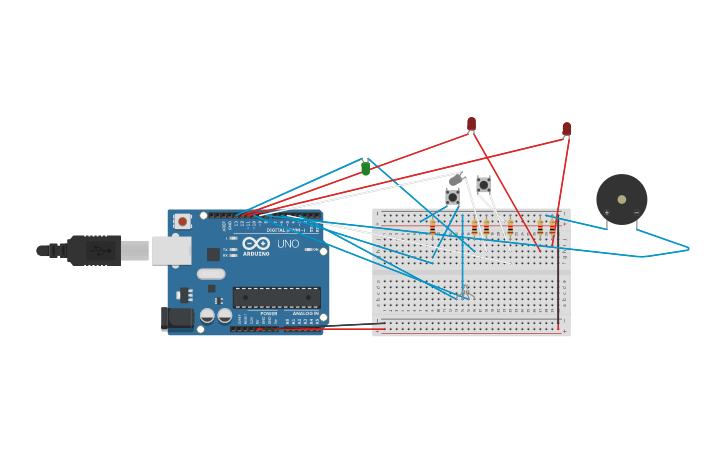 Circuit design Copy of Clicker game - Tinkercad
