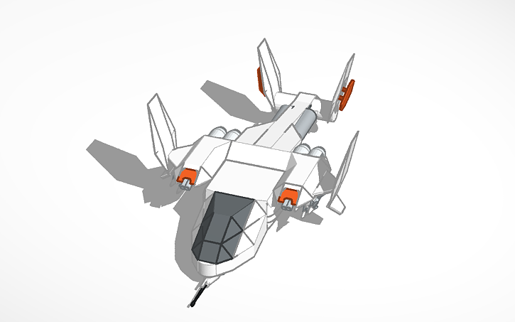 3D design Futuristic VTOL Gunship - Tinkercad