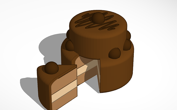 3D design Chocolate Cake - Tinkercad