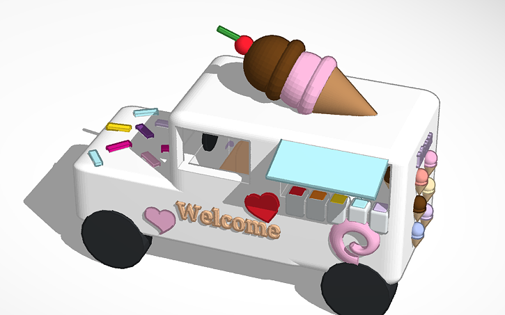 3D design The ice cream truck - Tinkercad