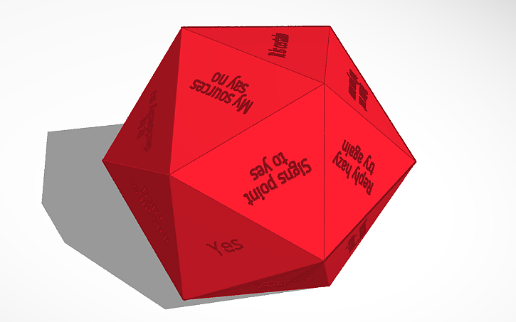 3D design 8 ball d20 | Tinkercad