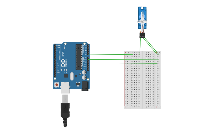 Circuit design Lecture 5 Servo example | Tinkercad