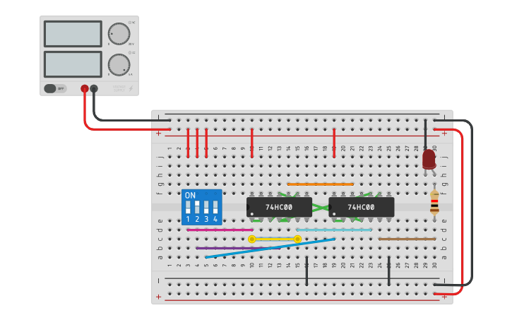 Circuit design Using NAND gate | Tinkercad