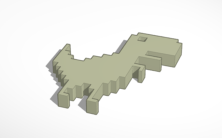3d Design Chrome Dino Tinkercad
