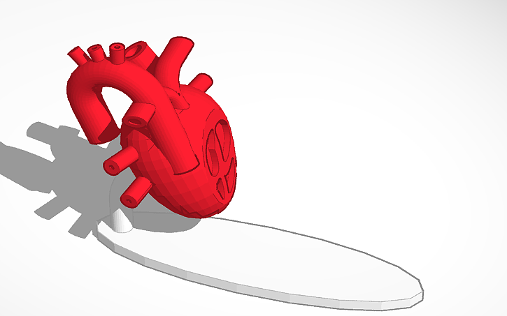 3D design heart - Tinkercad