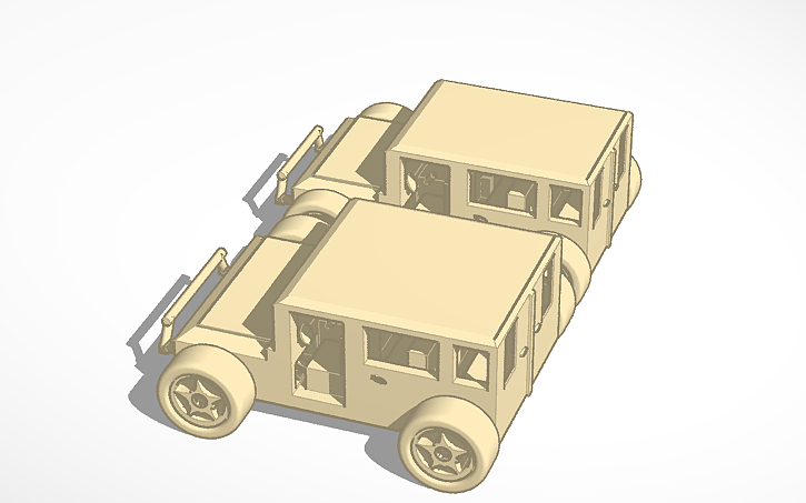 3D design Hummer H1 customized - Tinkercad