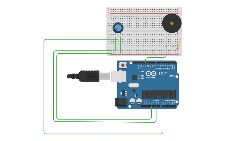 Circuit design RTTTL Player | Tinkercad
