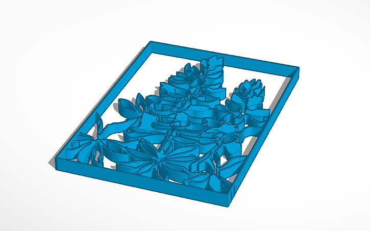 3D design Bluebonnet wall art - Tinkercad
