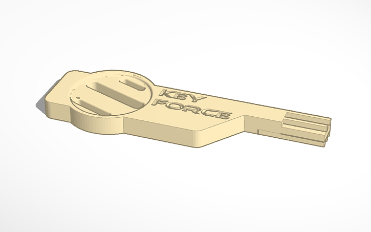 3D design key force key - Tinkercad