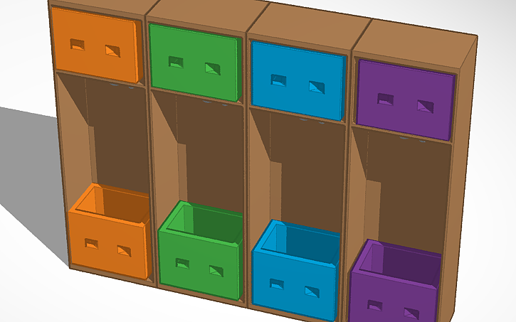3D design Copy of Typical Classroom Cubbies | Tinkercad