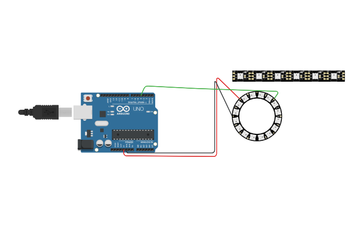 Circuit design Copy of NeoPixel - Tinkercad