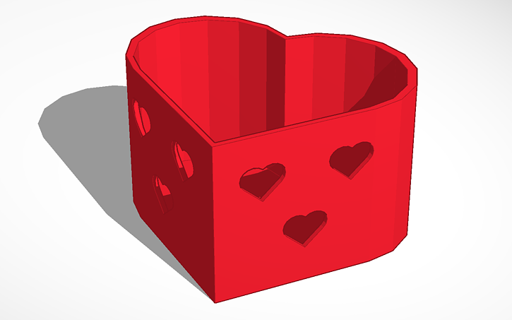 3D design Heart Candle Holder - Tinkercad