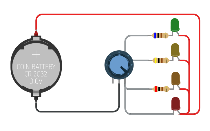 Circuit design Basic Voltmeter - Tinkercad