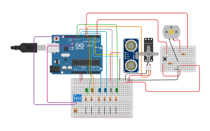 Circuit design Copy of Sensor ultrasonico con distancia menor a 20cm ...