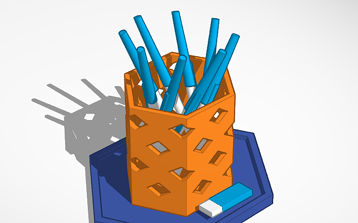 3D design pencil case - Tinkercad