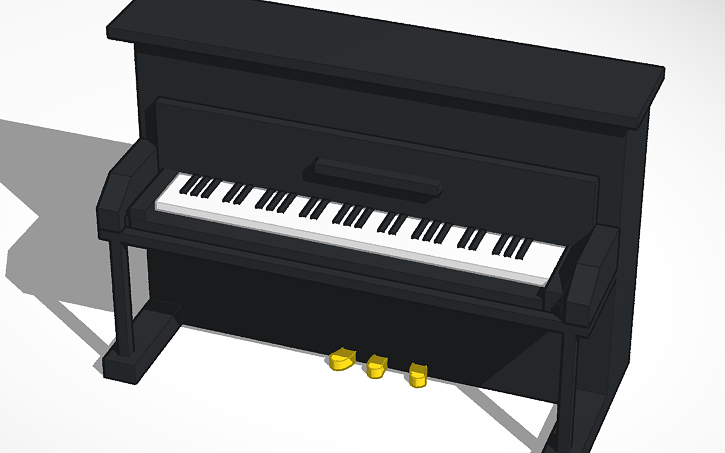 3D design Piano - Tinkercad