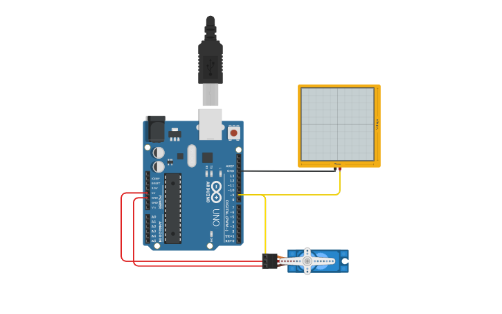 Circuit Design Controle De Servomotor Utilizando Monitor Serial Do Arduino Tinkercad