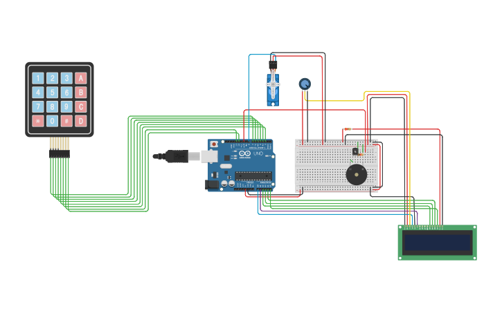Circuit Design Password Based Door Lock System Final Project Tinkercad