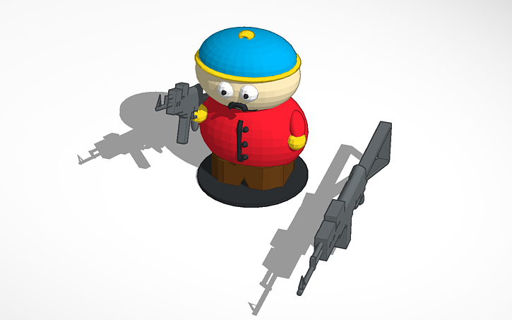 3D design cartman's packin a ak-47 - Tinkercad