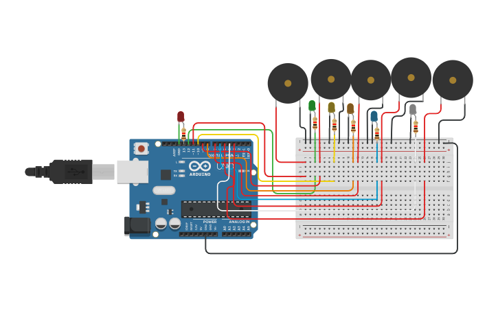 Circuit design Disco Lights by Ajay | Tinkercad