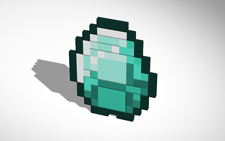 3D design Diamante de minecraft - Tinkercad