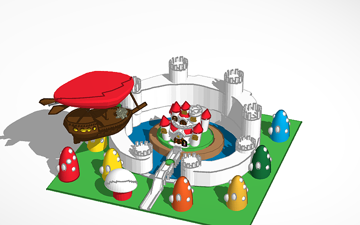 3D design Princess peach's castle SMBWU - Tinkercad