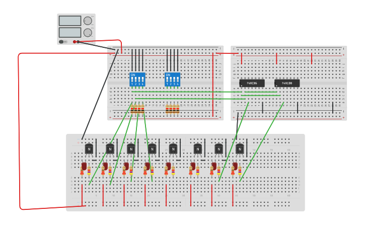 Circuit design manip 2 semi additioneur - Tinkercad