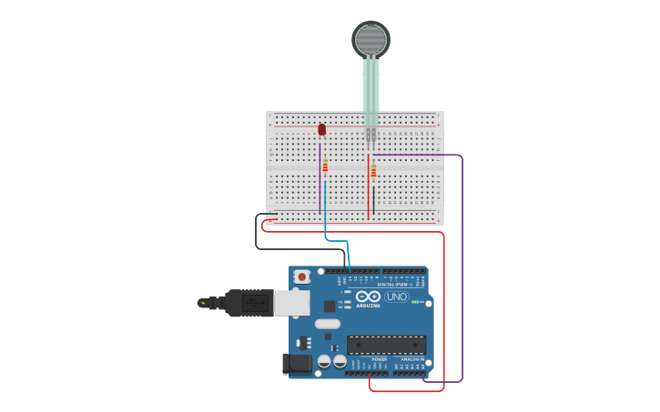 Circuit Design Force Sensor Tinkercad